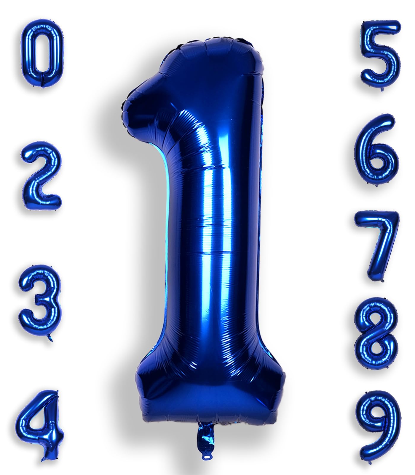 SULALABOO 40Inch Navy Blue Number 1 Balloon Large Helium Royal Blue ...