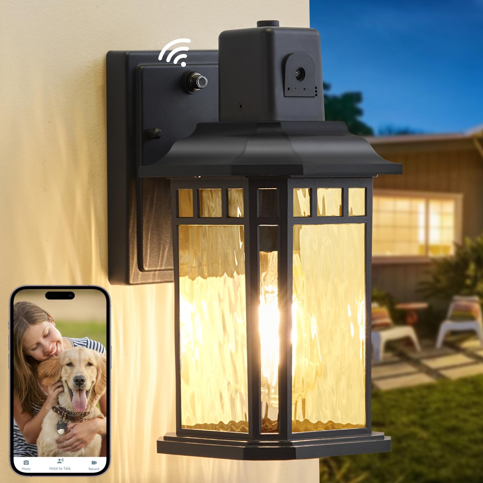 Amazon.com: DASTOR Outdoor Porch Light Camera, Dusk to Dawn Outdoor ...