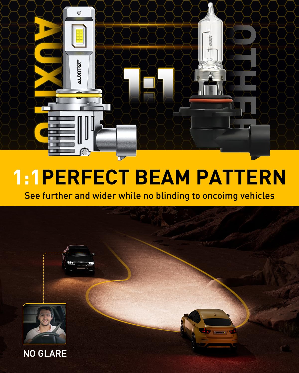 Snapklik.com : 9005 9006 Light Bulb Combo, 60000LM, 6500K Cool White ...
