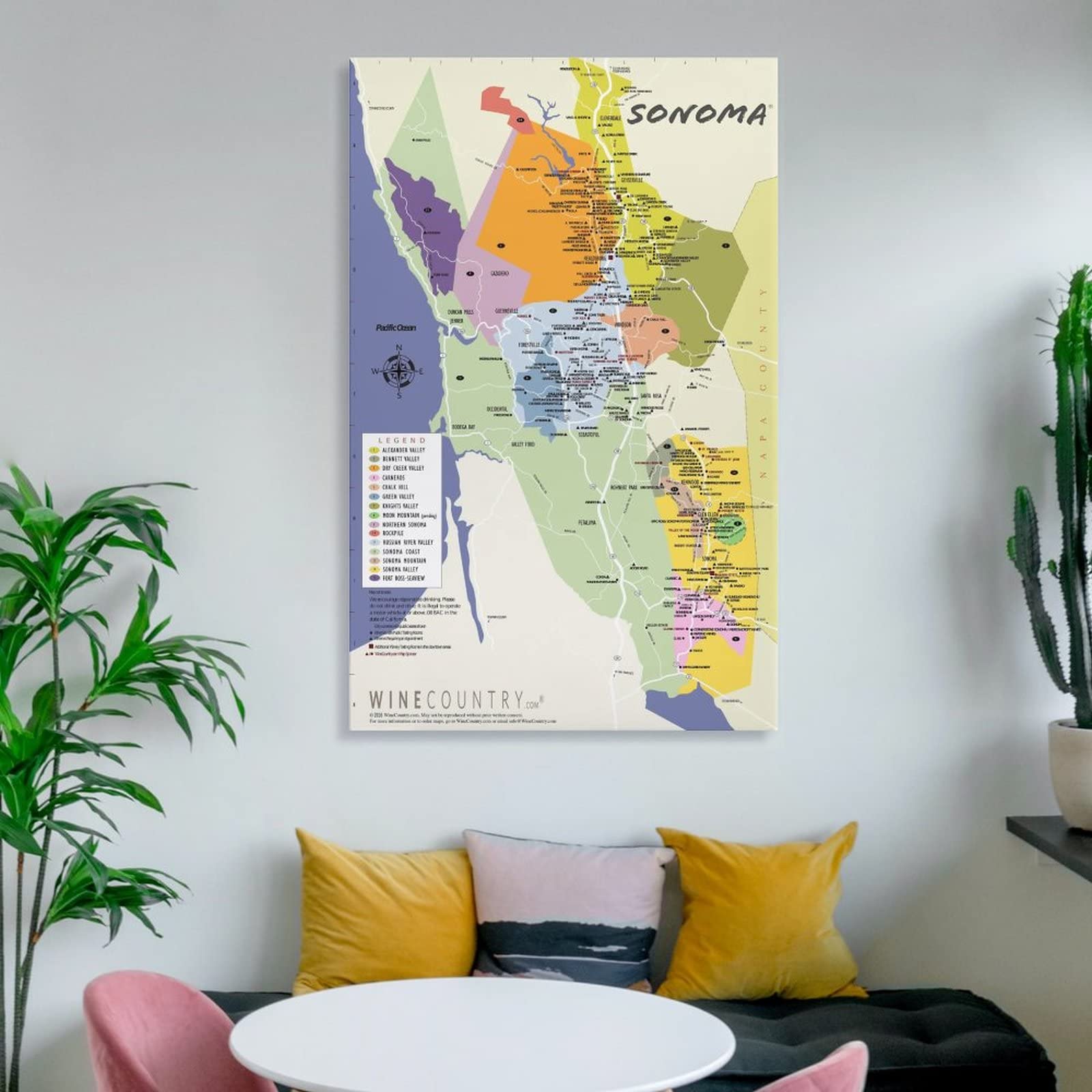 Sonoma Winery Map Printable