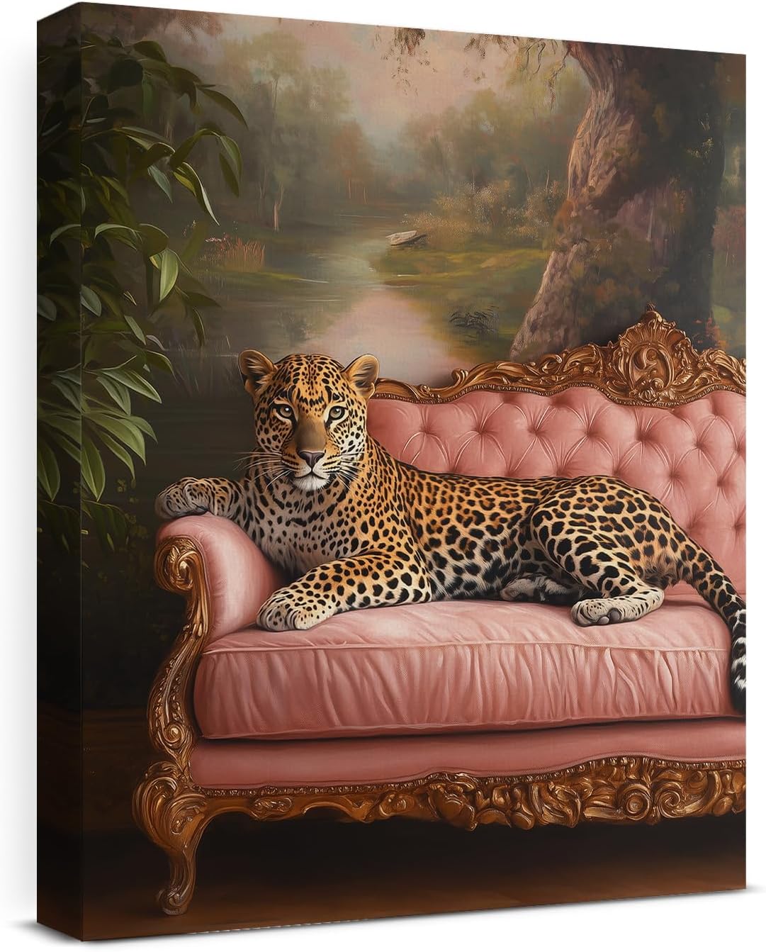 Amazon.com: Chic Leopard Canvas Wall Art Modern Leopard Print Poster ...