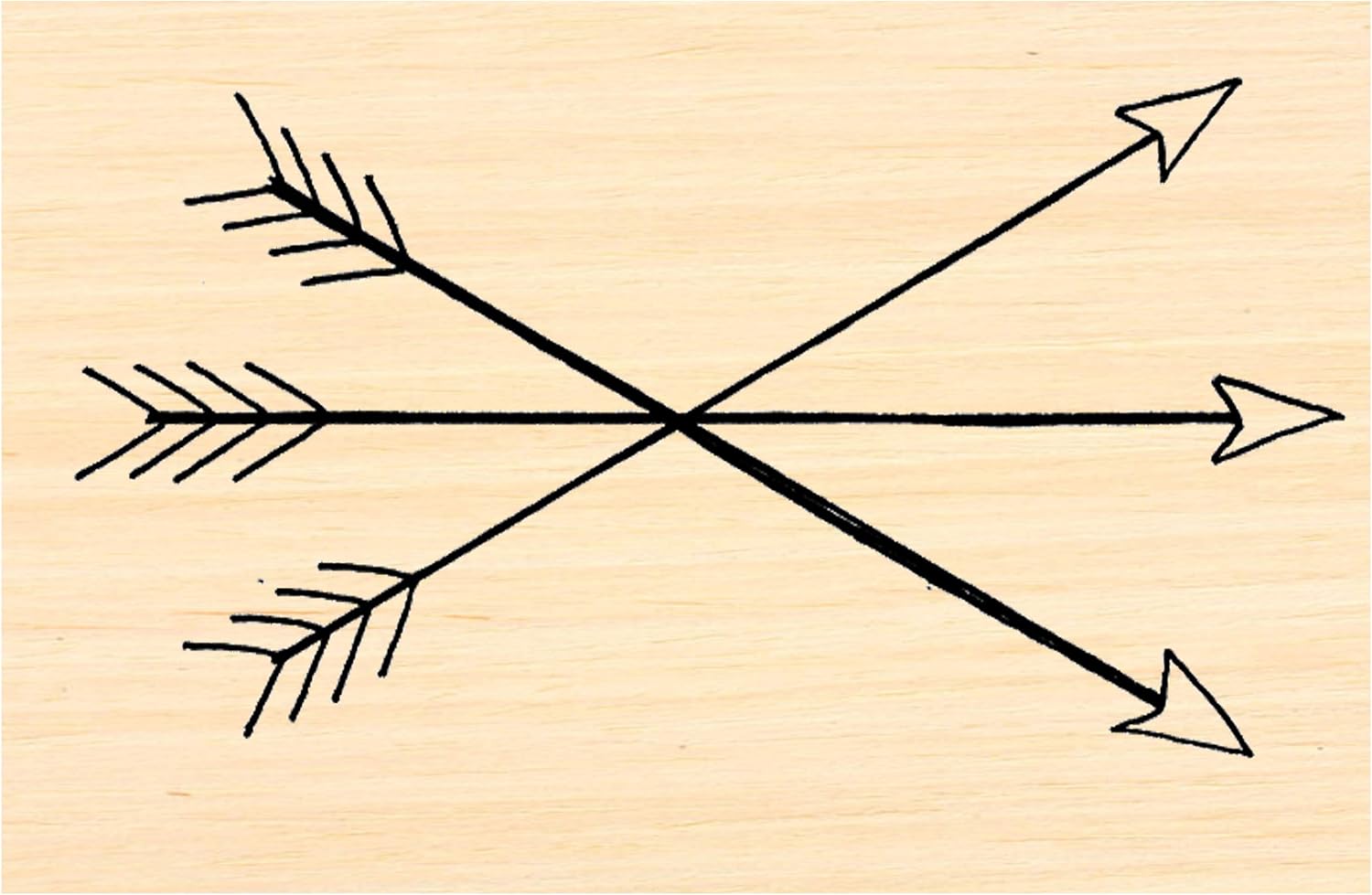 Amazon.com: P106 Three Arrows Crossed Rubber Stamp 2x1.25 : Arts ...
