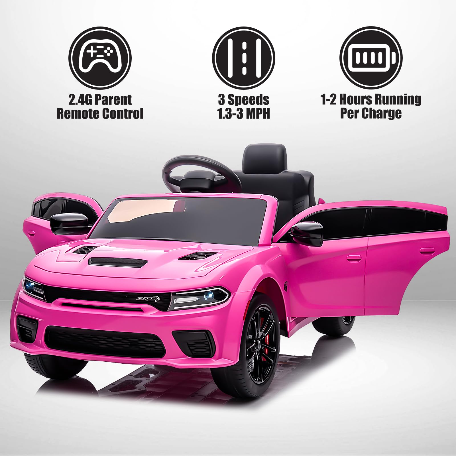 Snapklik.com : BTMWAY 12V Licensed Dodge Charger SRT Hellcat Kids ...