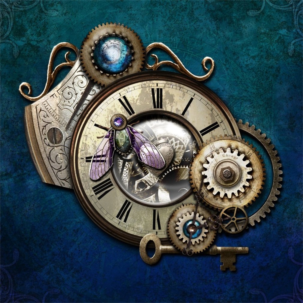 Steampunk Wallpaper Clock Photography HD Wallpaper: Surreal, Clocks,