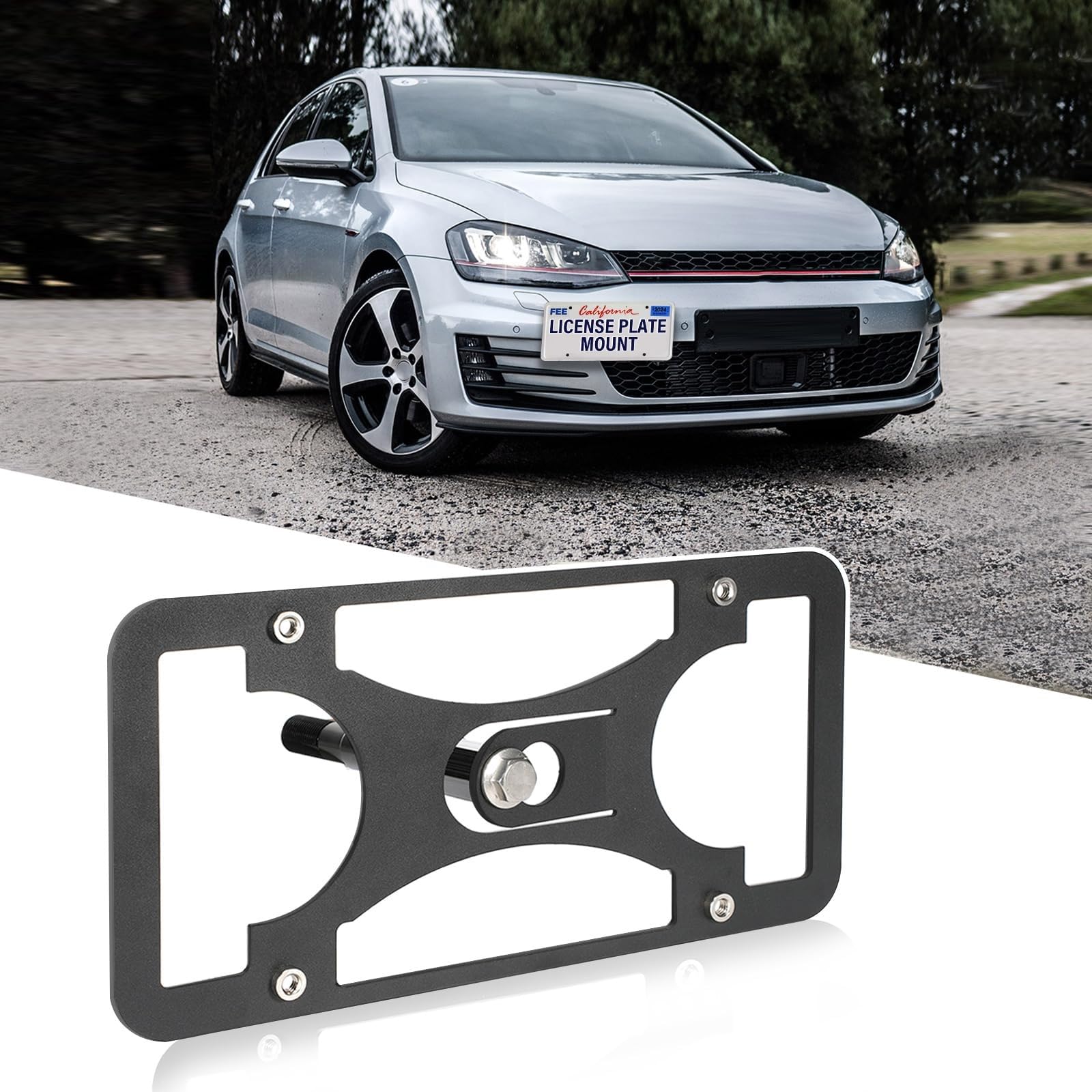Snapklik.com : No Drill Front Bumper License Plate Mount Compatible