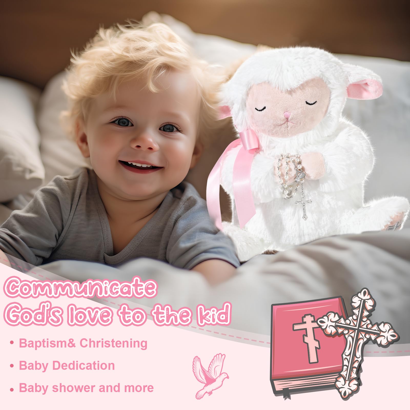 Snapklik.com : MiniInflat Baptism Gift Christian Baby Stuffed Animal ...