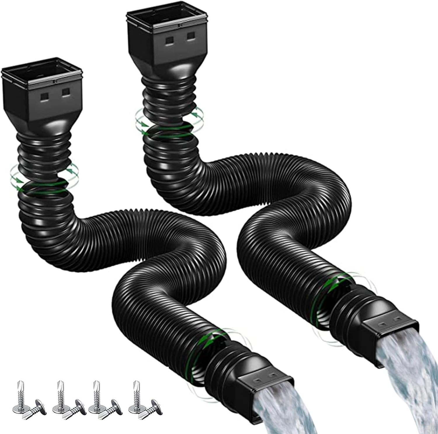 Amazon.com : REBAGU Gutter Downspout Extensions 2 Pack – Non-Cracking ...