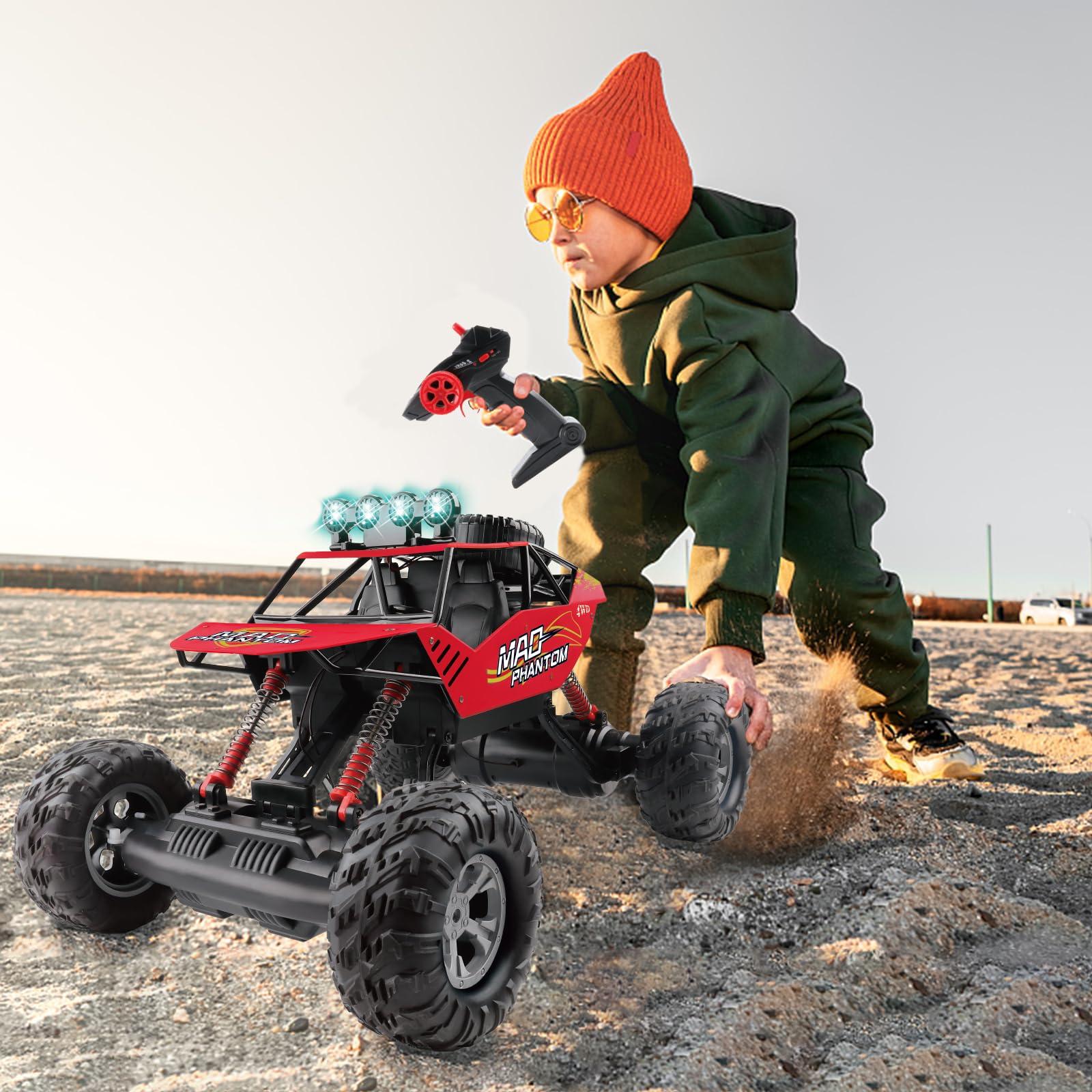 Hiitytin Large 1:8 Scale Remote Control Monster Truck for Adults Boys ...