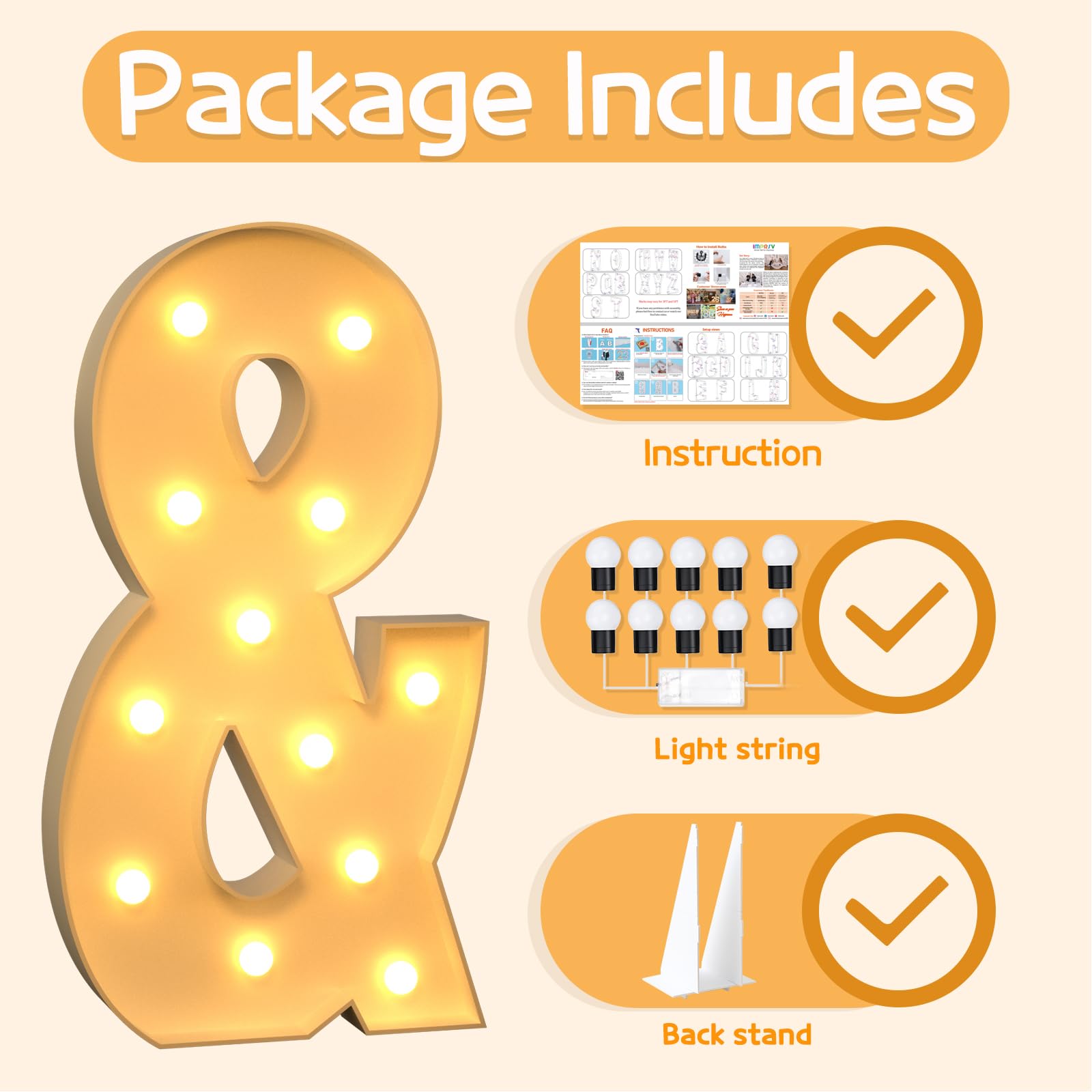 Snapklik.com : Marquee Letters 4 Feet Tall Large Light Up Letters ...