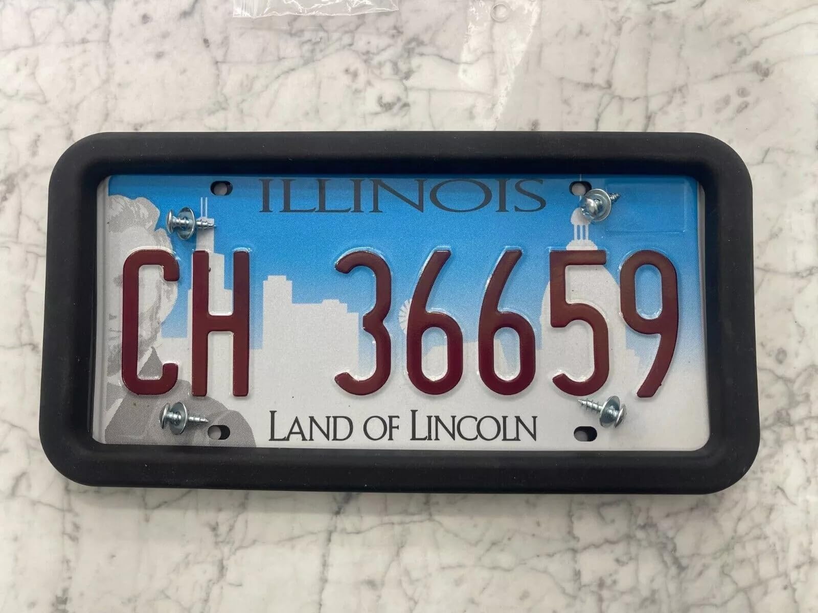 Amazon.com: Universal Bumper Rubber License Plate Holder Bracket for ...