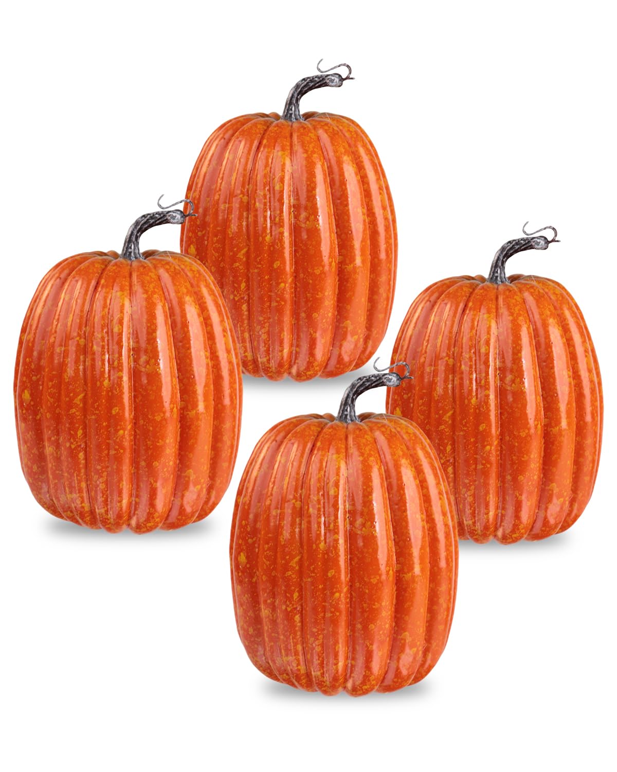 Snapklik.com : Vensovo 4PCS 8 Inch Orange Plastic Pumpkins For ...
