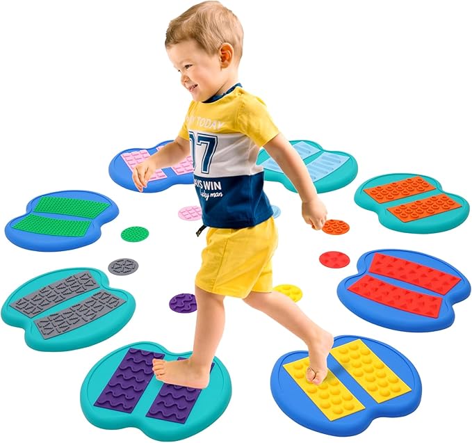 Pierre de marche sensorielle pour enfants pour autisme, disques sensoriels tactiles d'intérieur ...