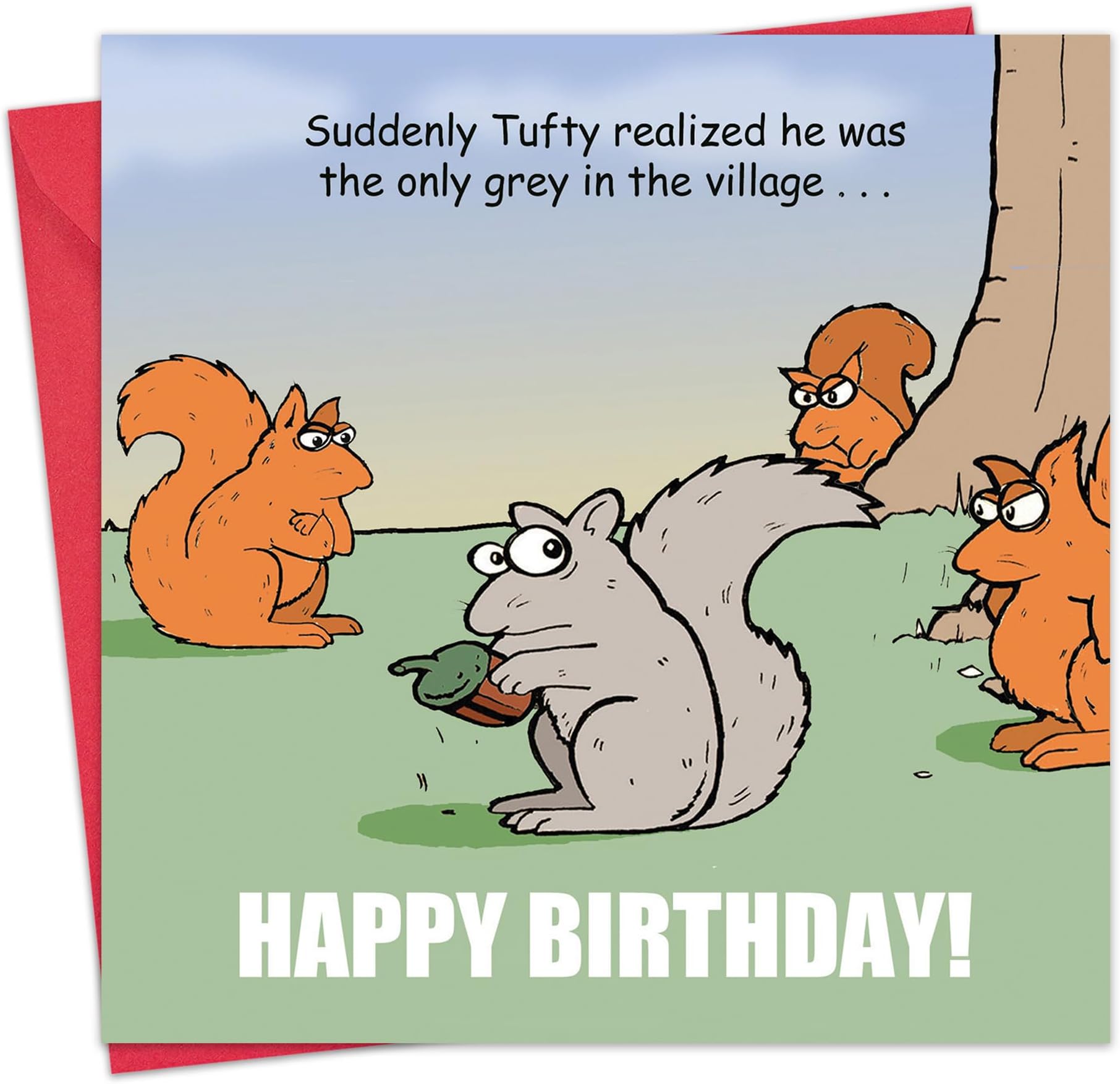 Funny Squirrel Happy Birthday Card - Let's Go Nuts - Humour Card For ...