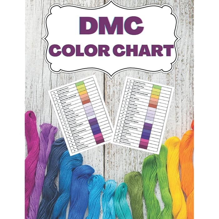 Buy DMC Color Chart: Full threads color chart DMC named and numbered ...