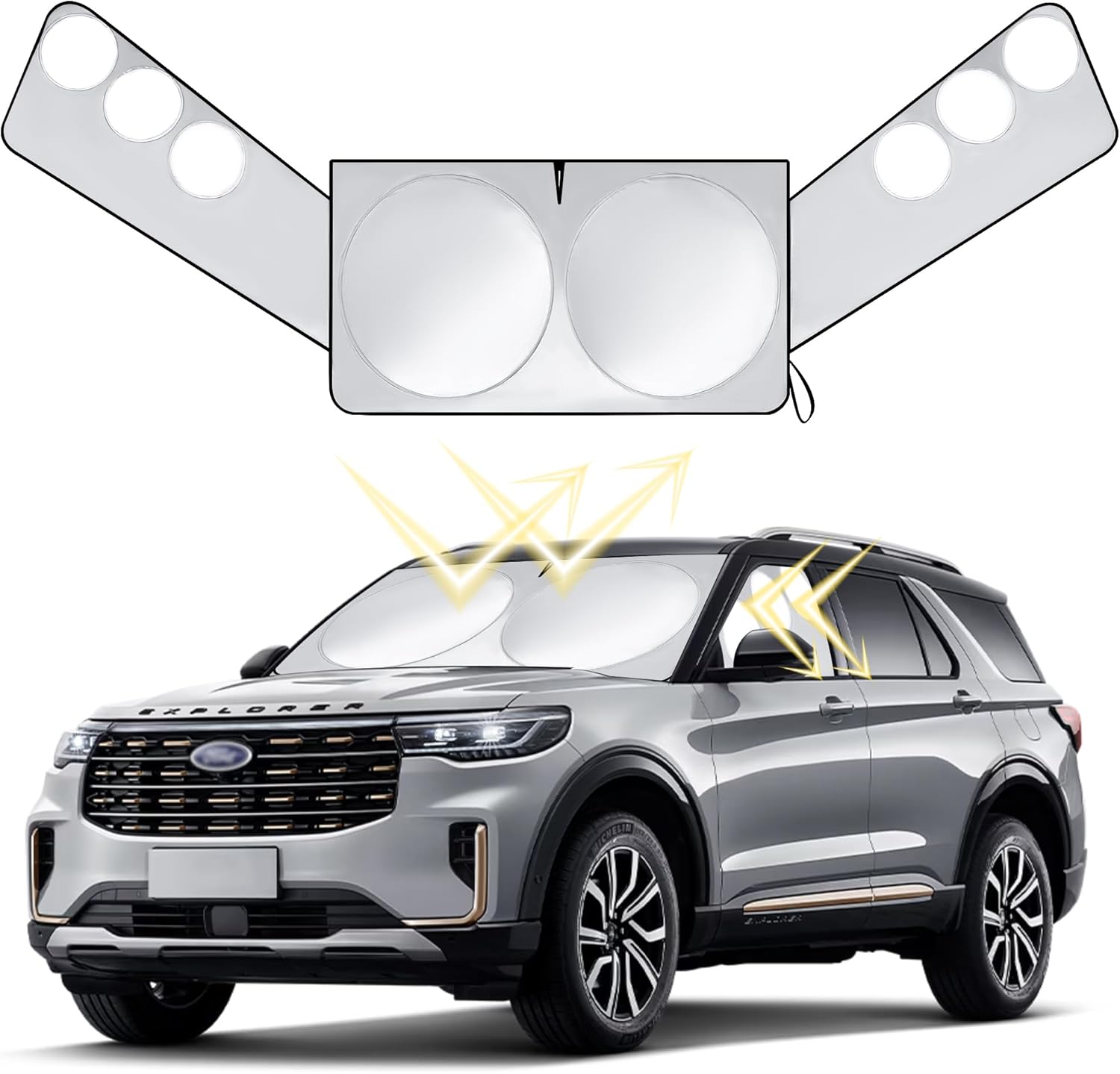 Amazon.com: Windshield Sun Shade-Car Window Shades & Front Side Privacy ...
