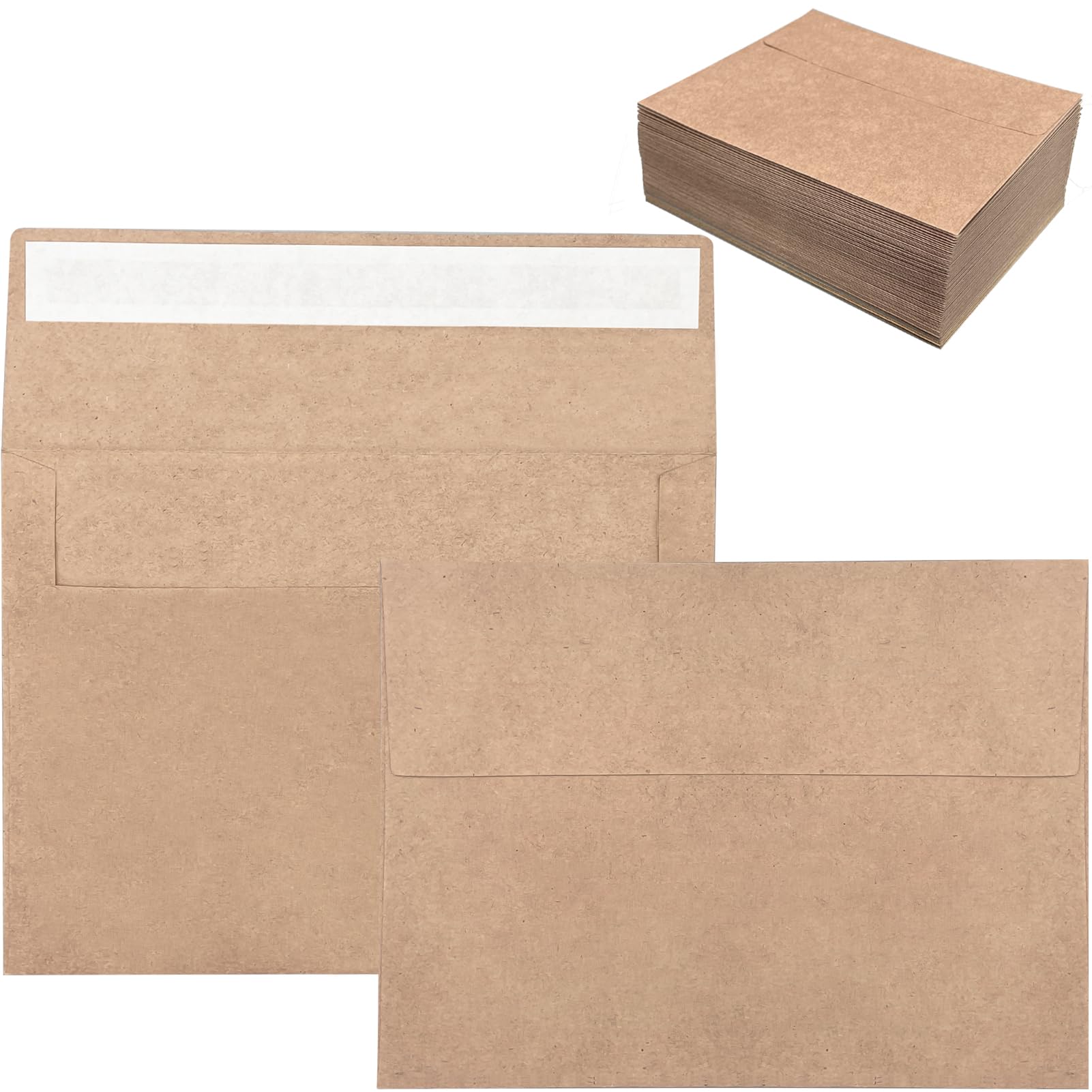 Amazon.com : 100 Pack 4x6 Envelopes for Invitations, 6.5x4.75" Brown ...
