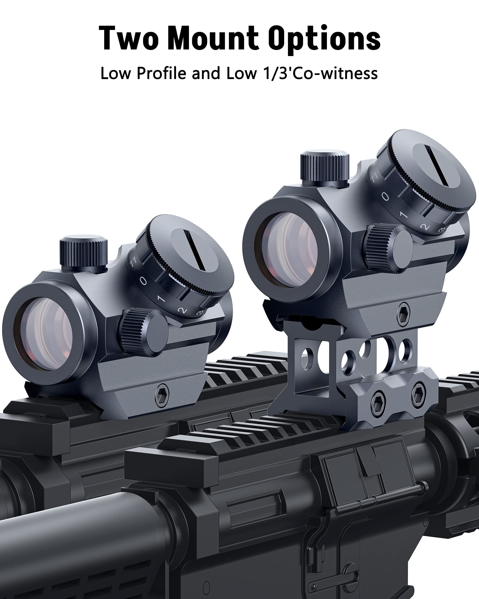 Snapklik.com : MidTen 2MOA Red Dot Sight 1x25mm Reflex Sight Waterproof ...