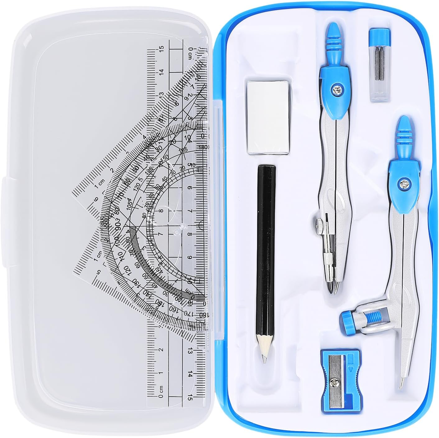 Amazon.com : Compass Protractor Sset, Compass for Geometry Set ...