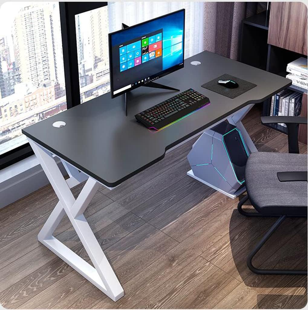 Ergonomic PC Computer Desk,PC Computer Desk,Gaming Table,X-Shaped Gamer Workstation With Wire ...