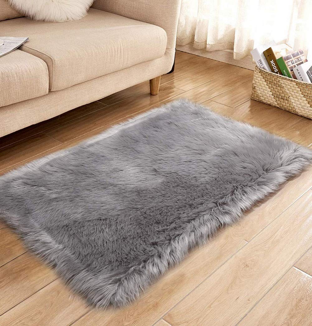 HARESLE Soft Floor Rugs Faux Fur Fluffy Small Rug Floor Carpet for ...
