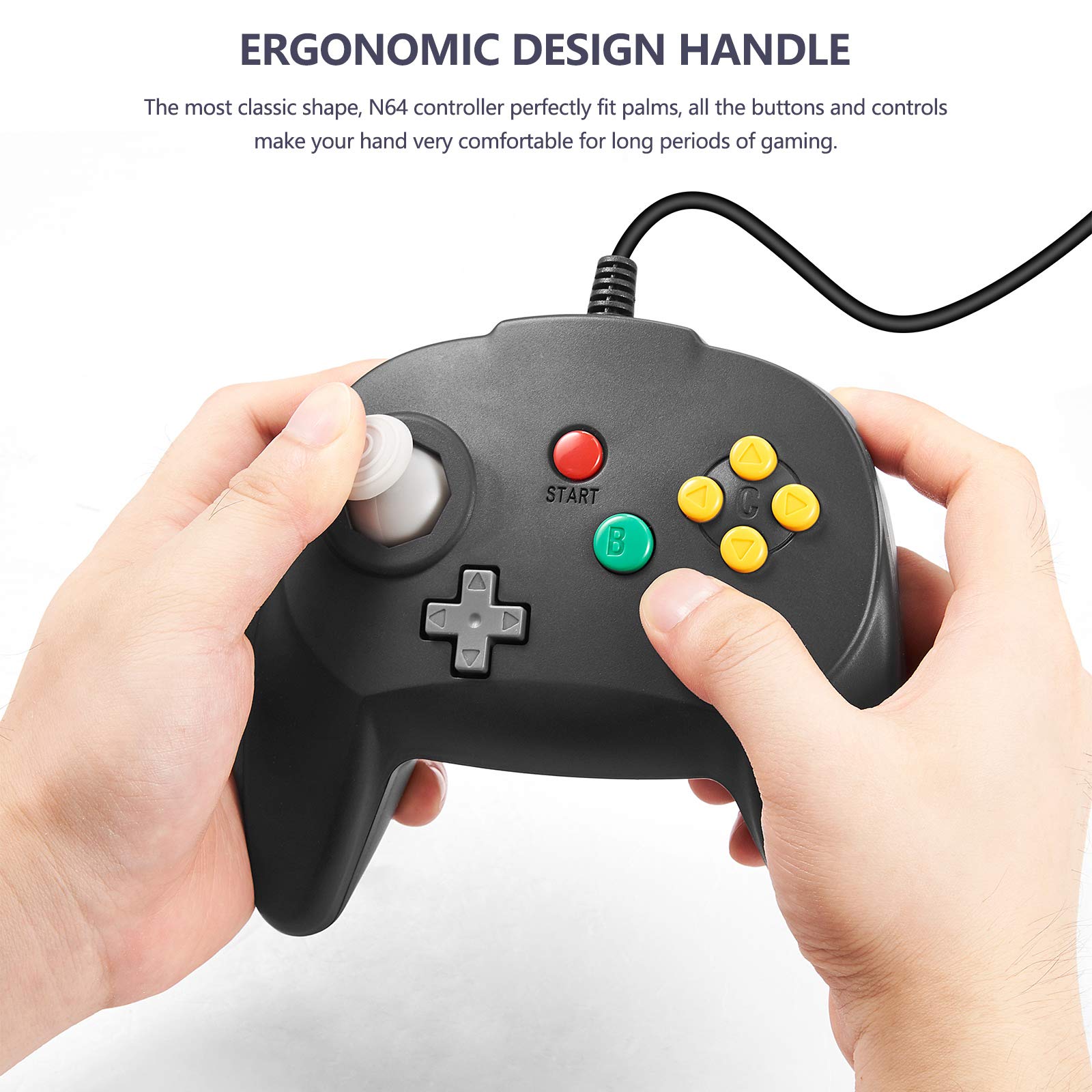 Snapklik.com : KIWITATA N64 Mini Controller, Retro N64 Wired Bit Game ...