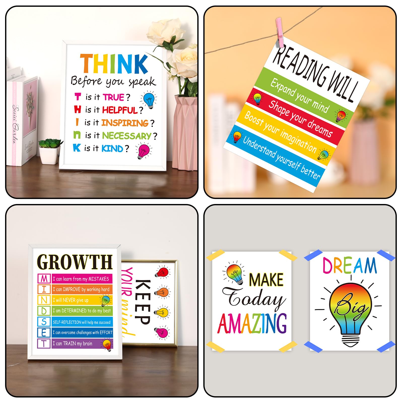 Snapklik.com : 12 Light Bulb Moments Inspirational Quotes Posters For ...