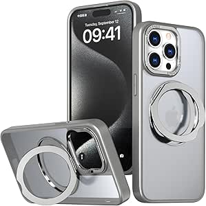 Amazon.com: Misscase 360°Rotatable Stand for iPhone 15 Pro Max Case,Compatible with MagSafe ...