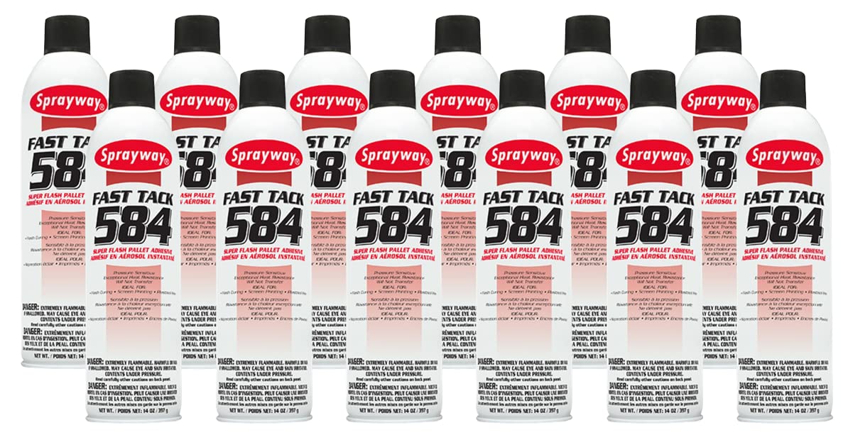 Sprayway Fast Tack 584 Super Flash Pallet Adhesive; Case of 12 (20 oz ...