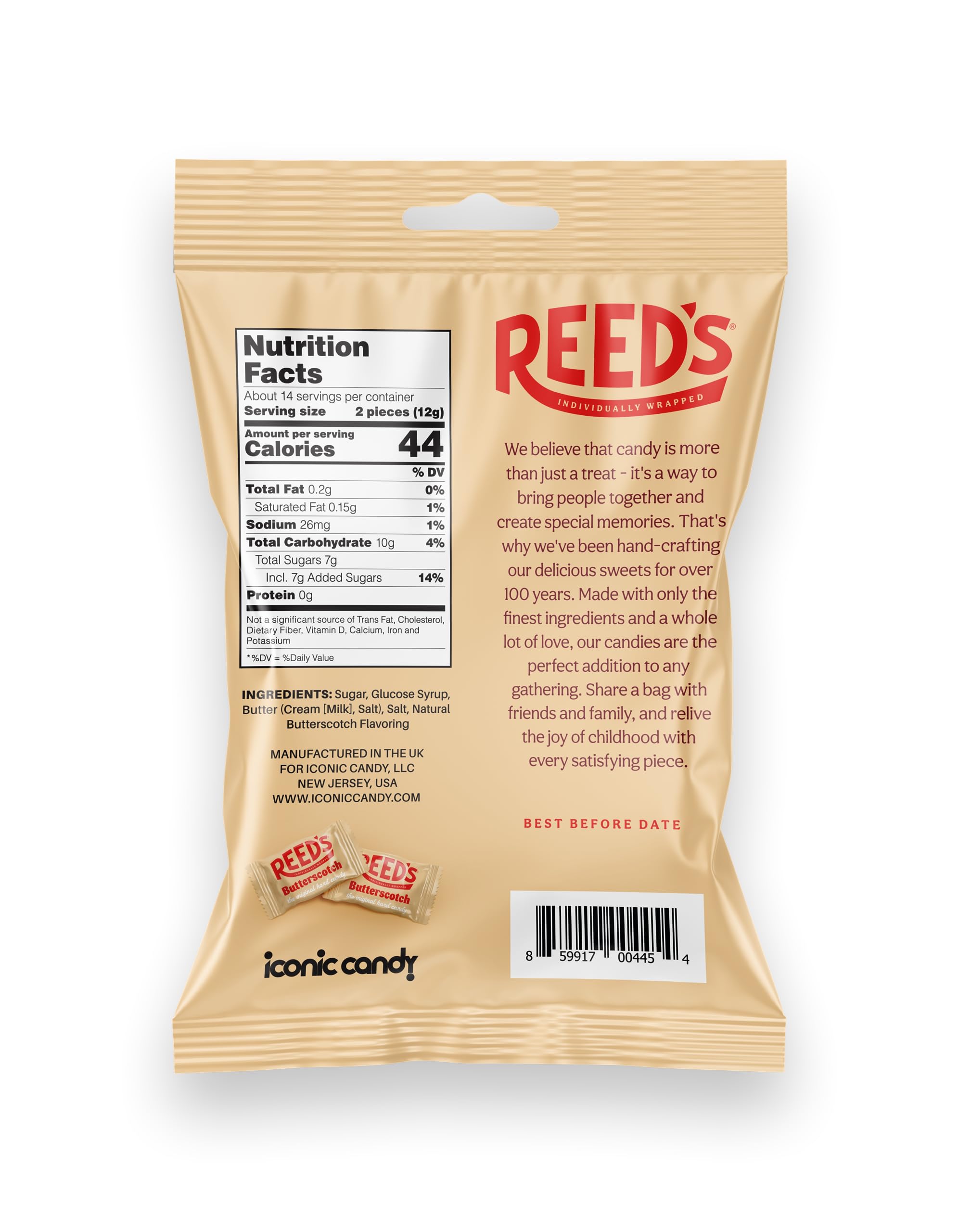 Snapklik.com : Reeds Individually Wrapped Butterscotch Hard Candy ...