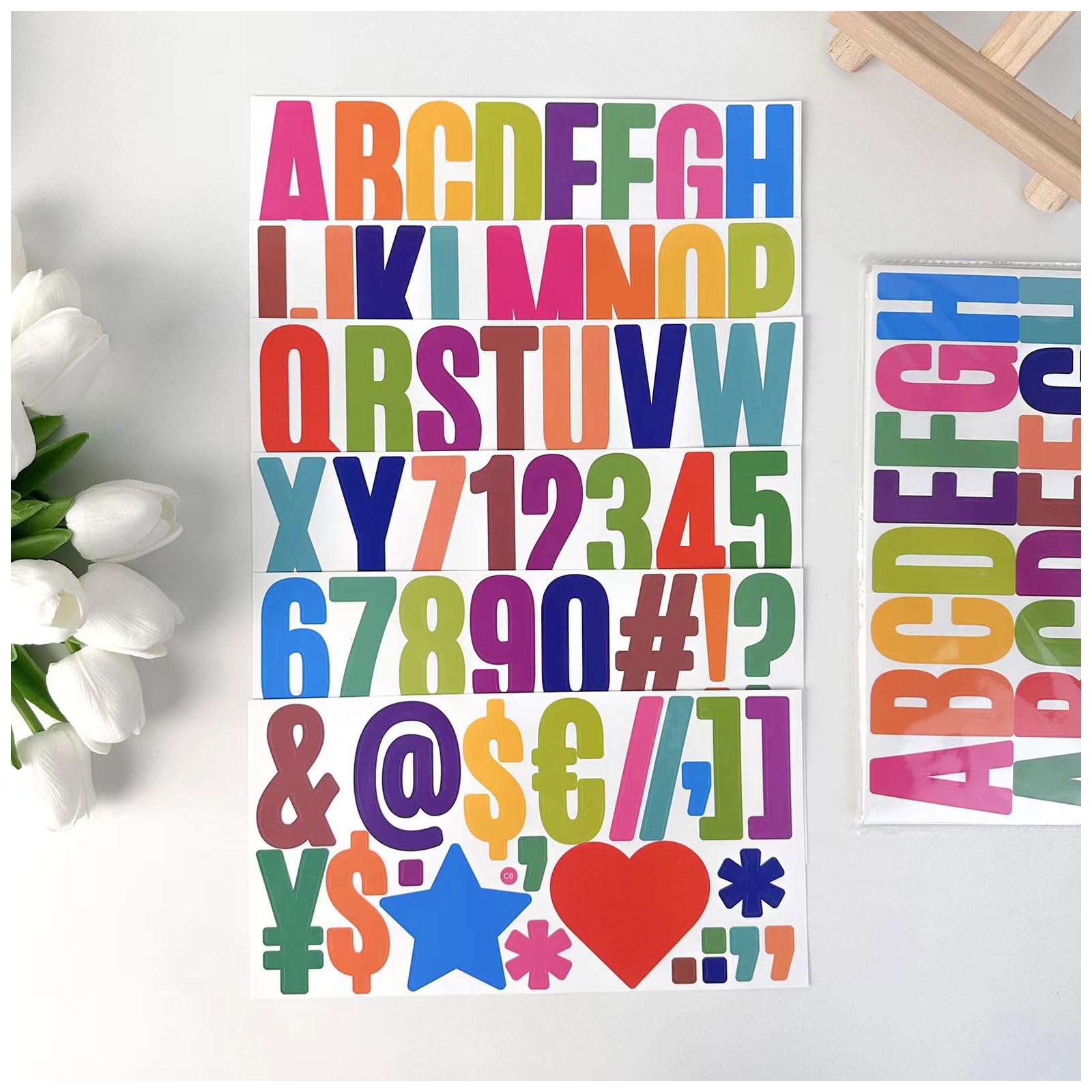 Amazon.com: HISEEINLABEL 500 Pieces 30 Sheets Letter Stickers, 2.5 Inch ...