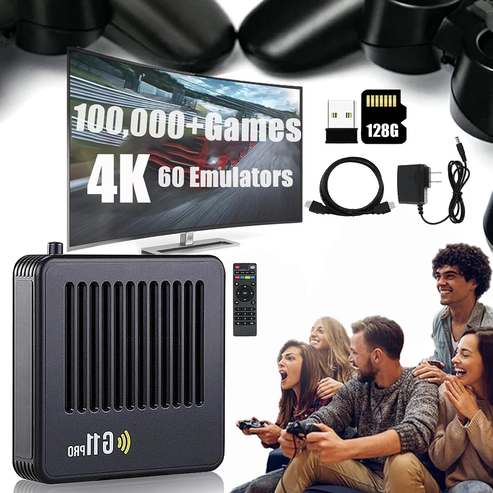 Qosneoun Retrowave G11 Pro, Retrowave G11 Pro Game Box 4k + 256GB ...