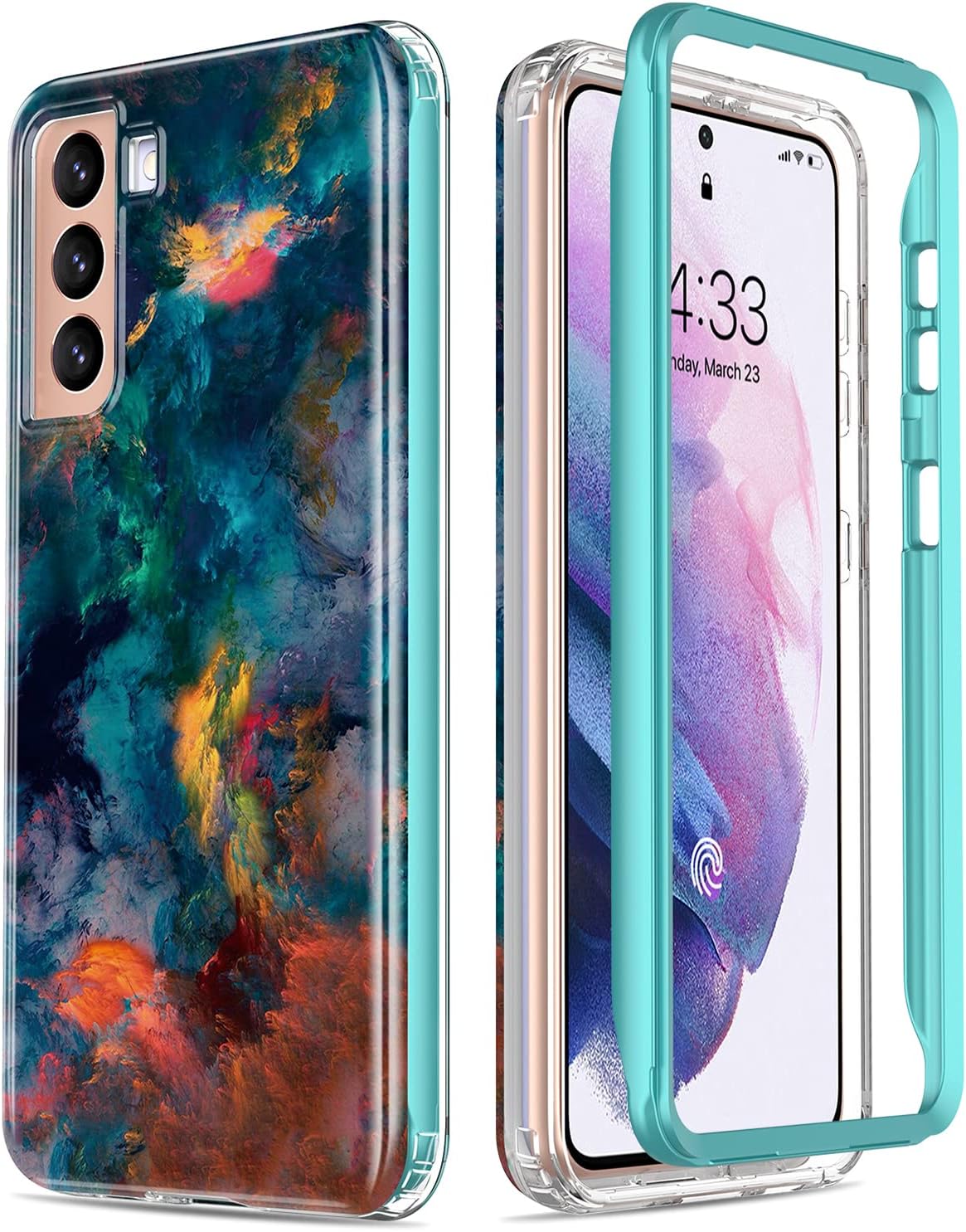 Amazon.com: Dretal for Samsung Galaxy S21 5G Case Floral, Military ...