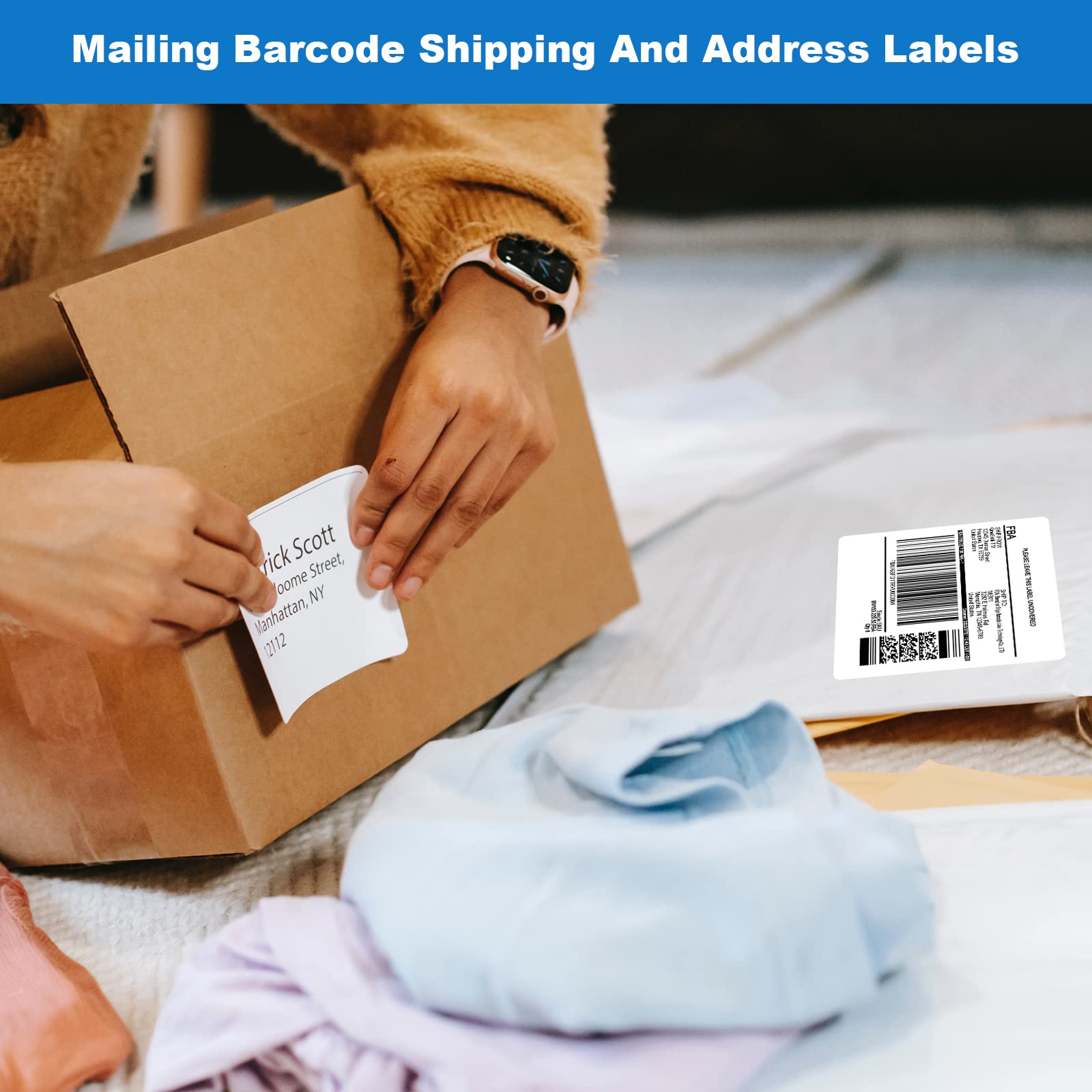 Snapklik.com : 6 Up Shipping Address Labels, 3-1/3 X 4 Inches Self ...