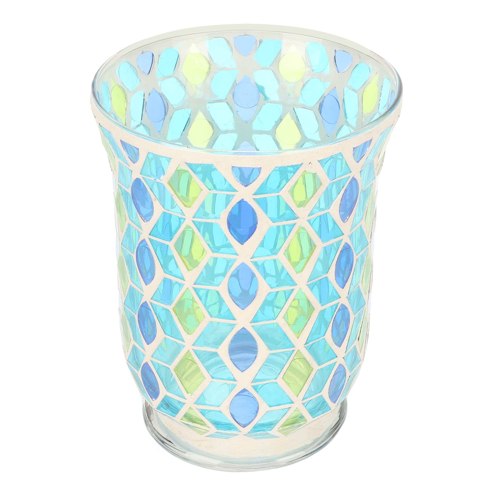 Amazon.com: Vintage Pure Handmade Yellow and Blue Leaf Mosaic Patch ...