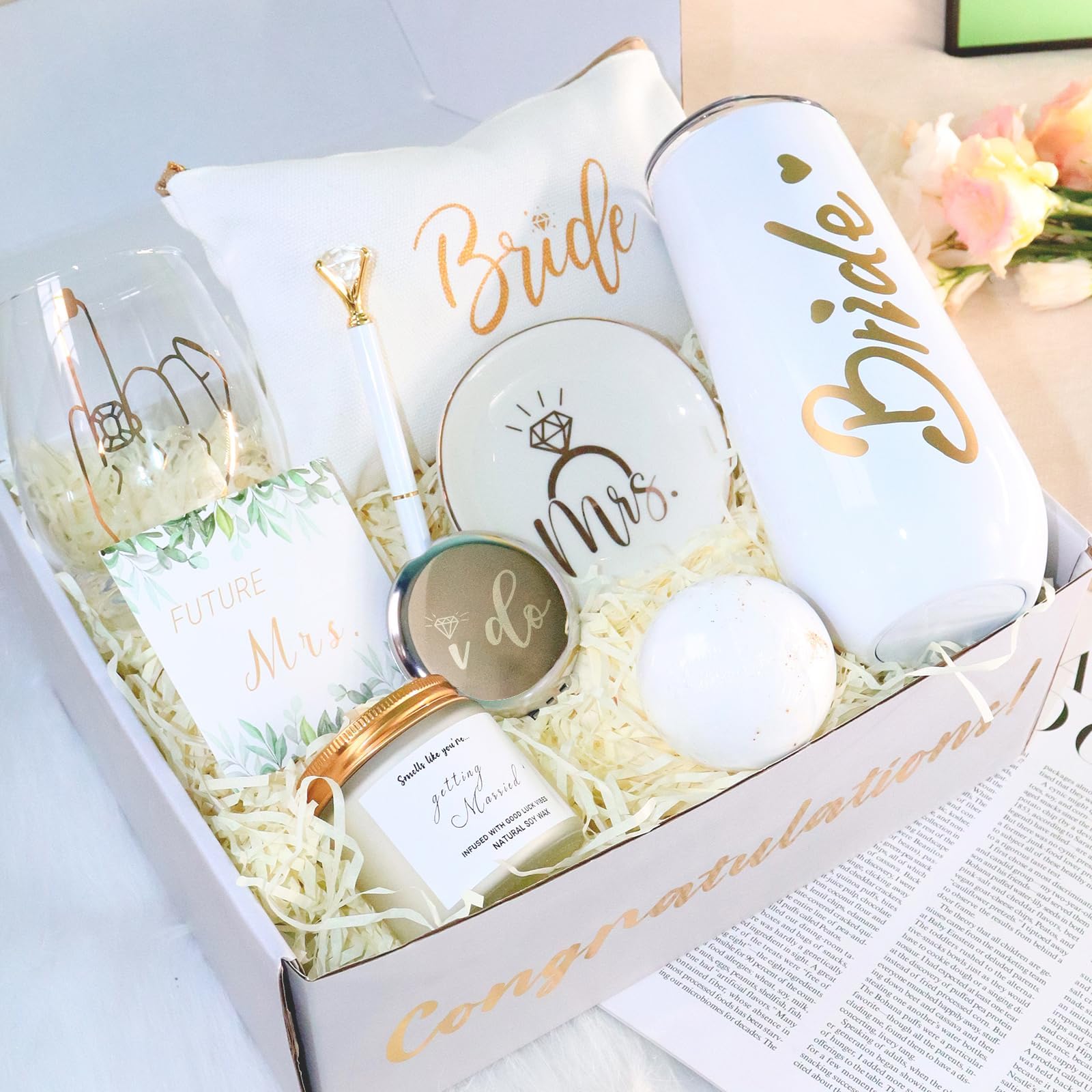 Amazon.com: Bride To Be Gifts Box, Bridal Shower Bachelorette Gifts for ...