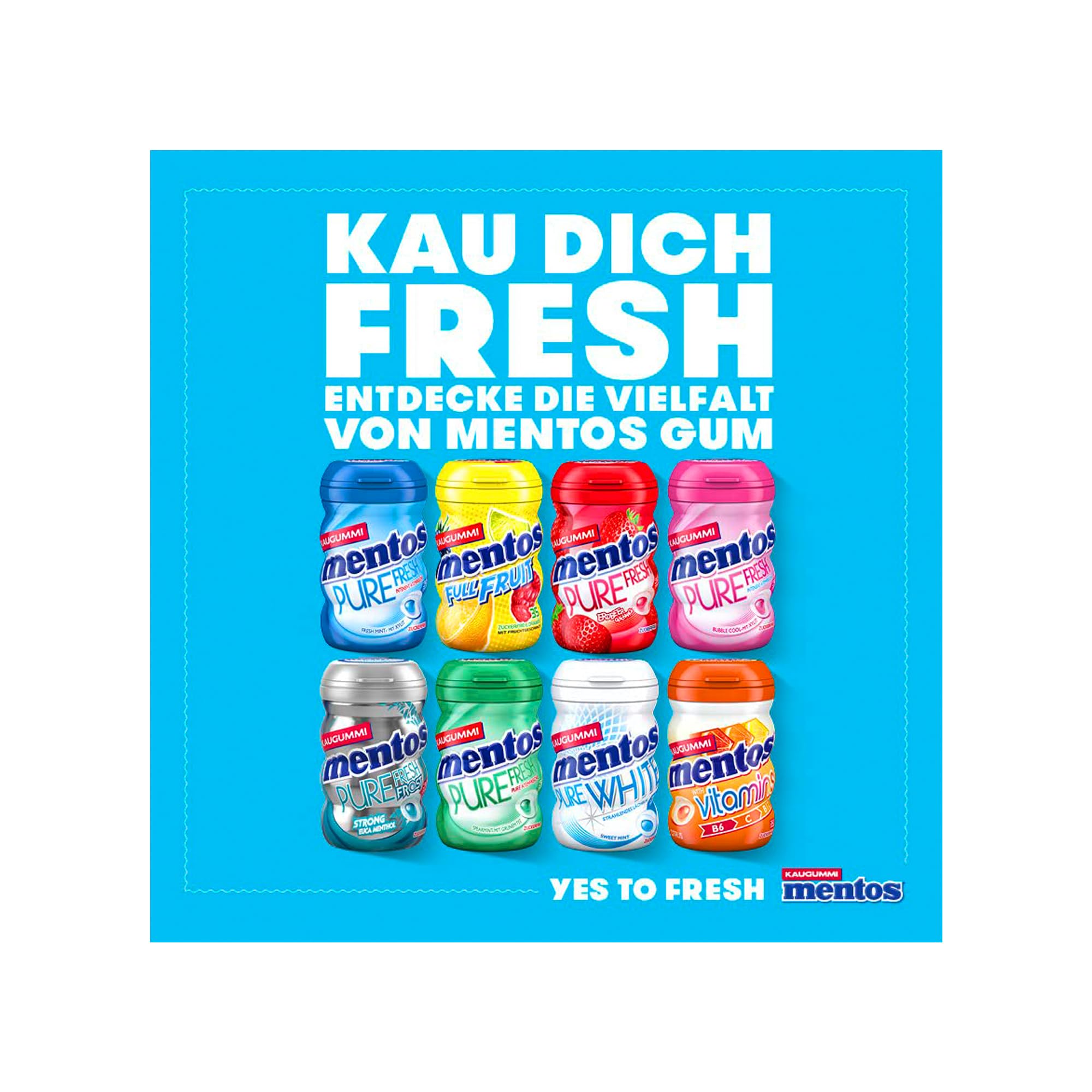 Blasanna Guma Mentos Mentos Bubble Fresh Gum Addisber