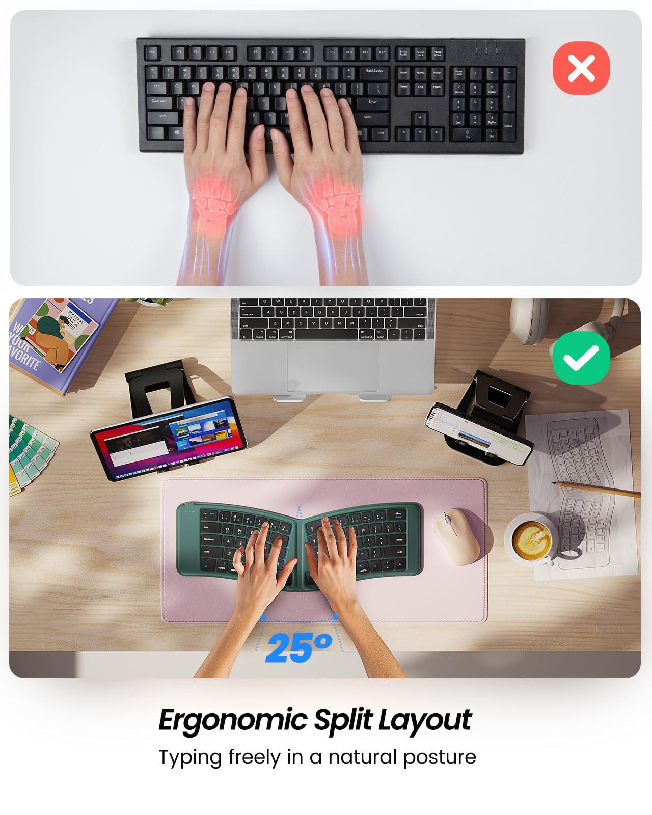 Snapklik.com : Nulea RT06 Business Series Leather Bluetooth Keyboard ...