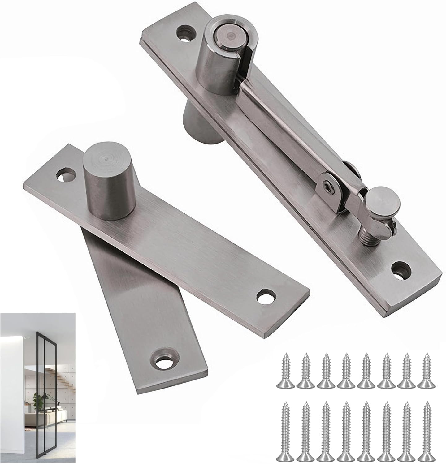 Pivot Hinges, Heavy Duty Hinges for Doors 360 Degree Shaft Stainless ...