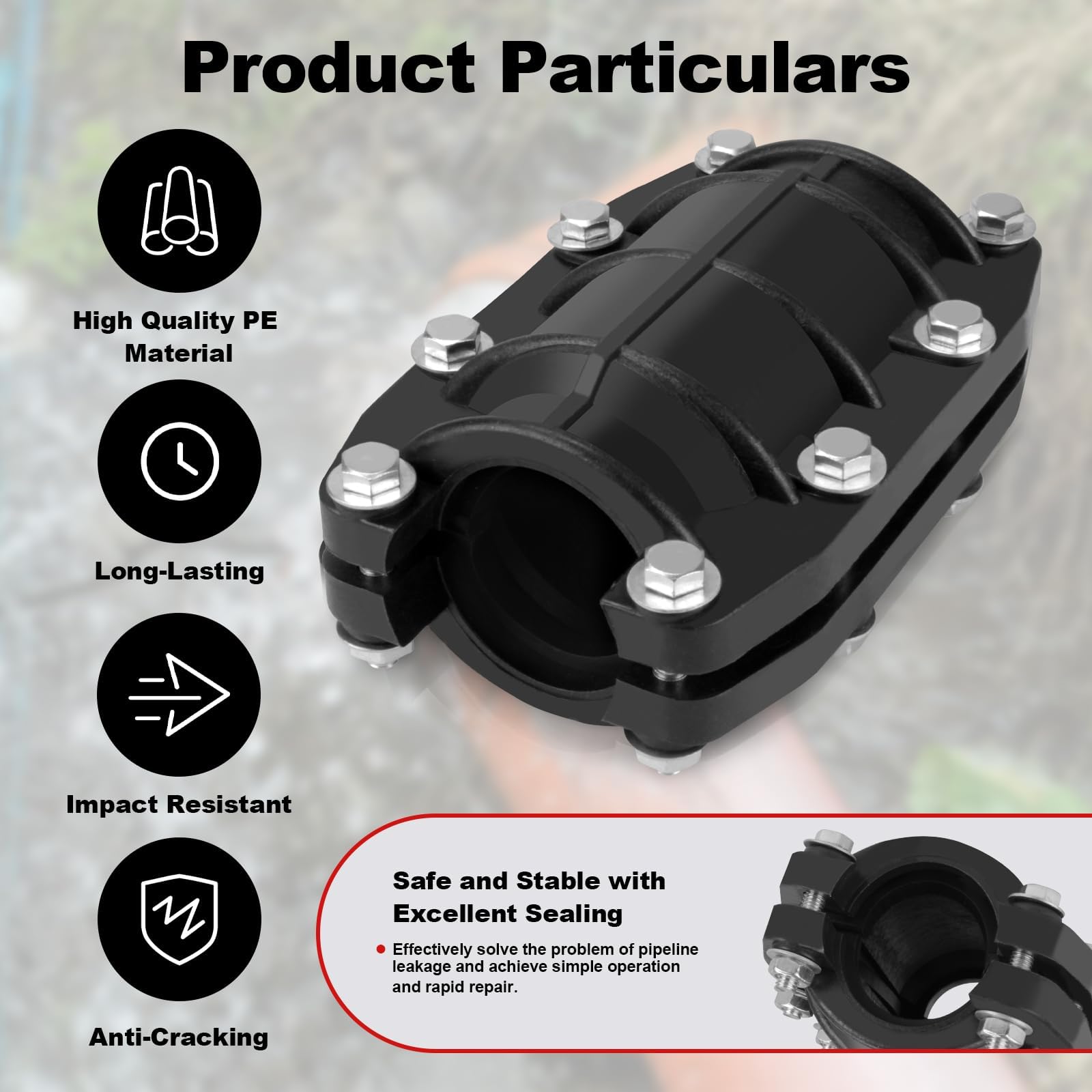 Snapklik.com : XDENGP Pipe Repair Clamp 1-1/2 Inch, Water Pipe Leak ...