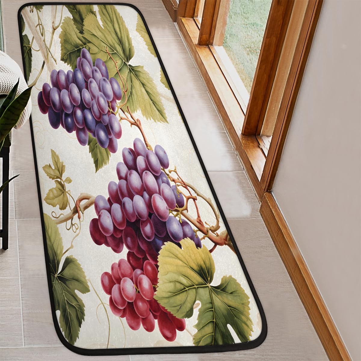 Grape Rugs Bunches Of Grapes Hang From Thick Vines In This Linear