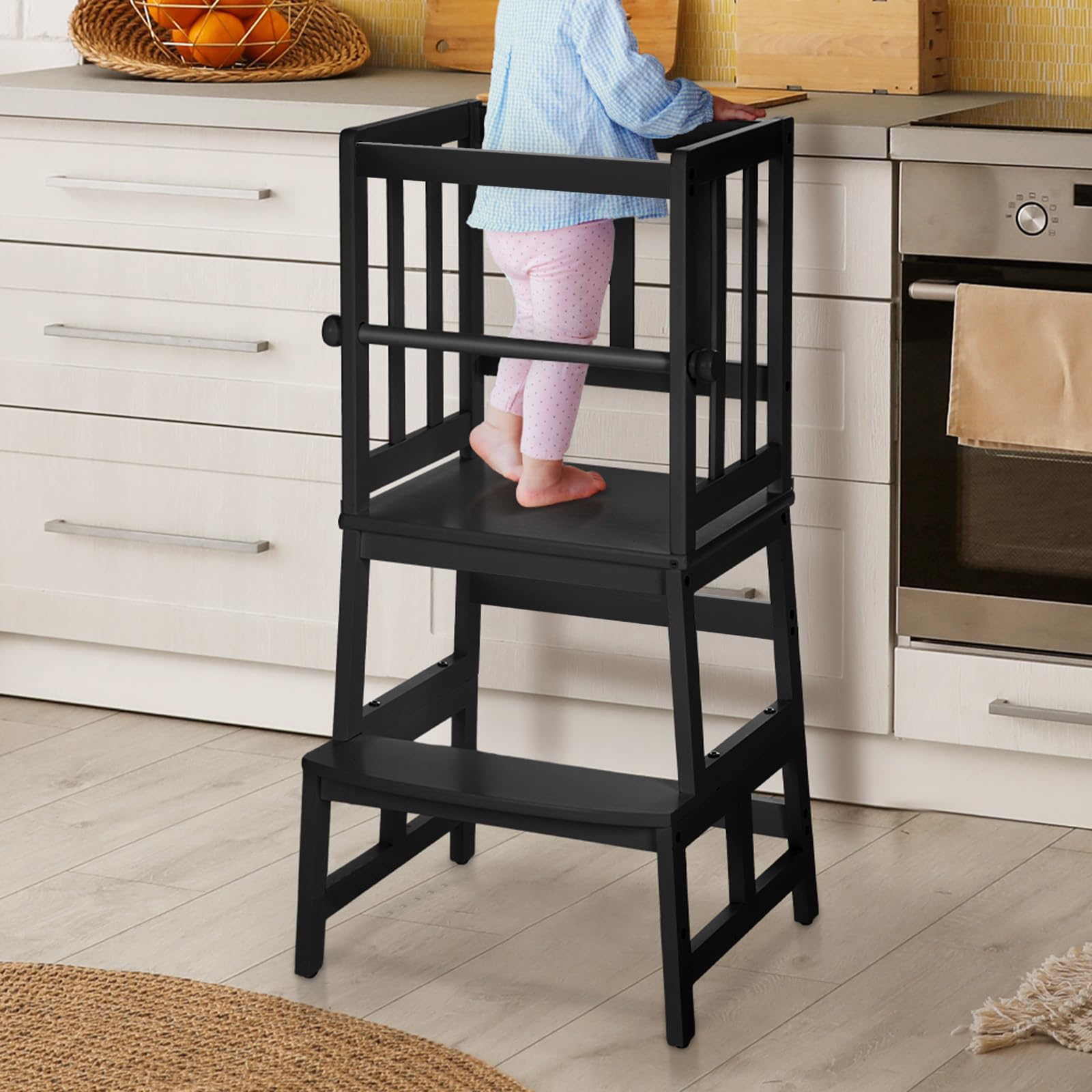 Amazon.com : COSYLAND Kids Kitchen Step Stool Helper Baby and Toddler ...