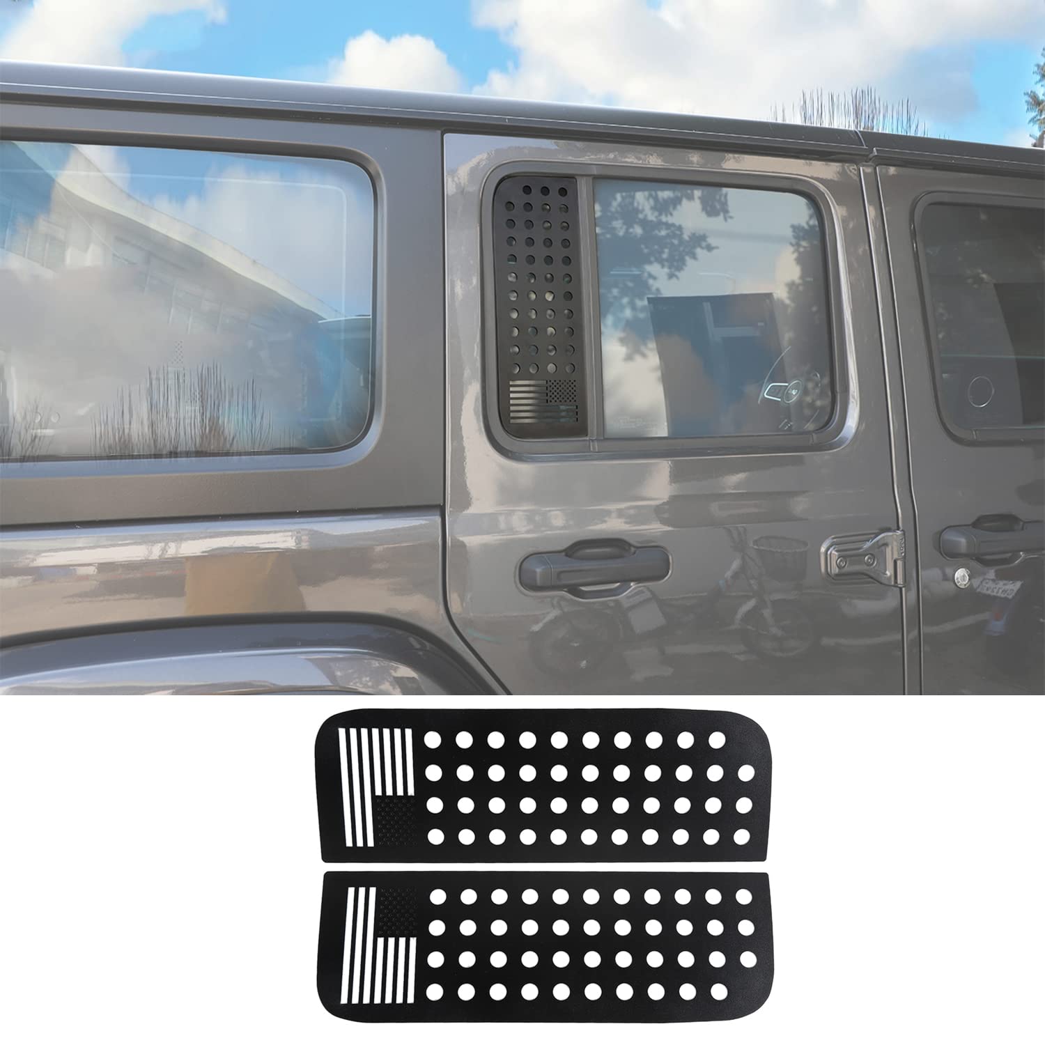 Snapklik.com : Aluminum Rear Window Glass Cover Trim For 2018-2022 Jeep ...