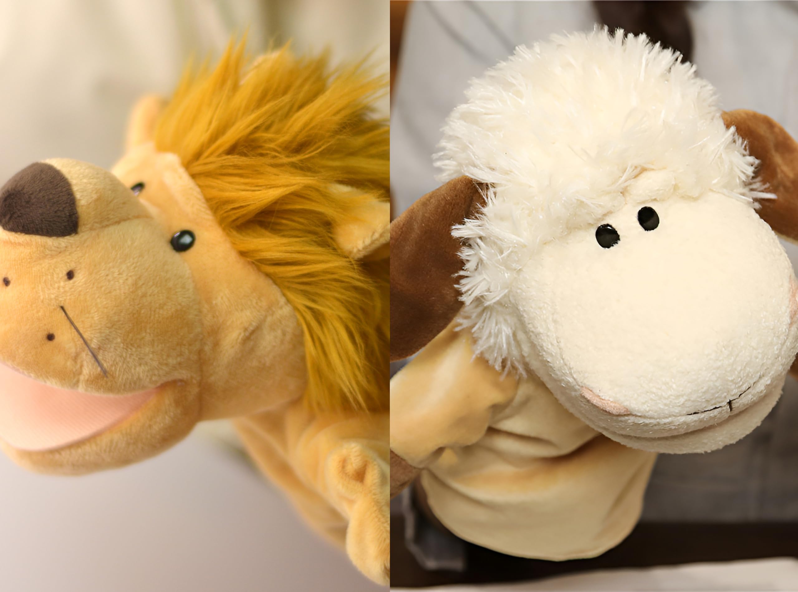 Amazon.com: LOMTRATS Animal Hand Puppets for Kids with Movable Open ...