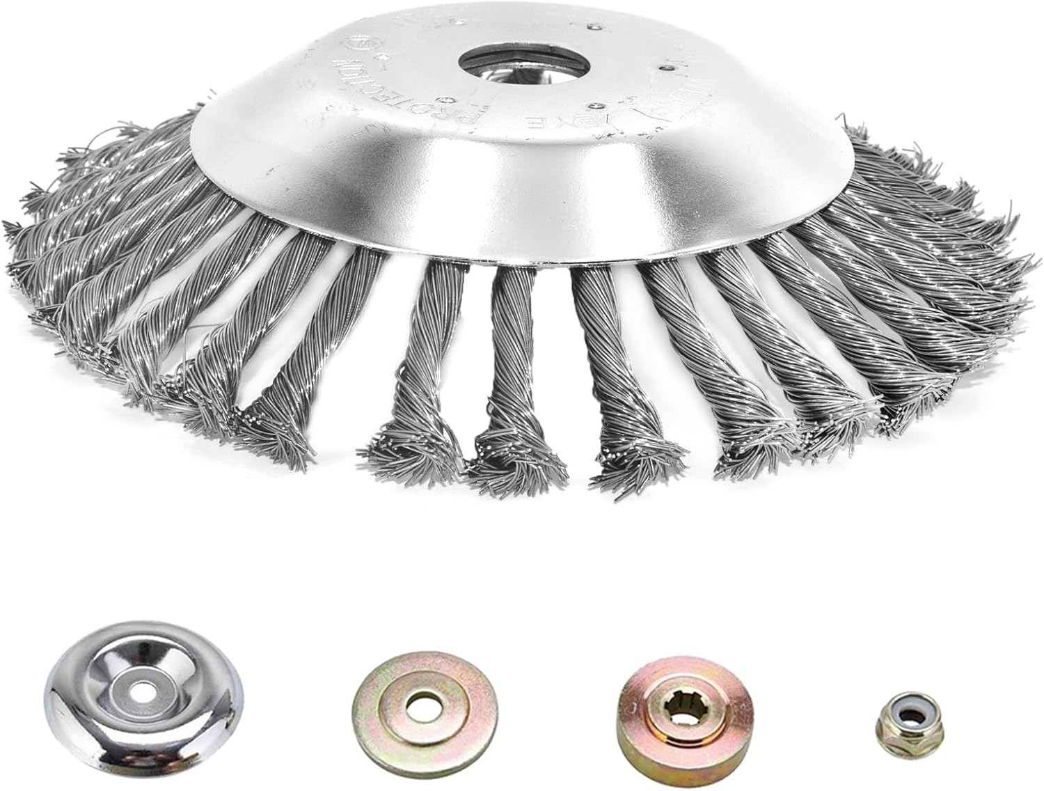 Amazon.com: BGTOOL 10 inch Rotary Weed Brush Joint Twist Knot Steel ...