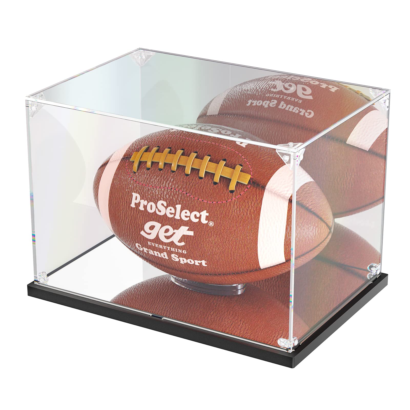 Amazon.com: Football Display Case with Mirror Back and Base, Acrylic ...