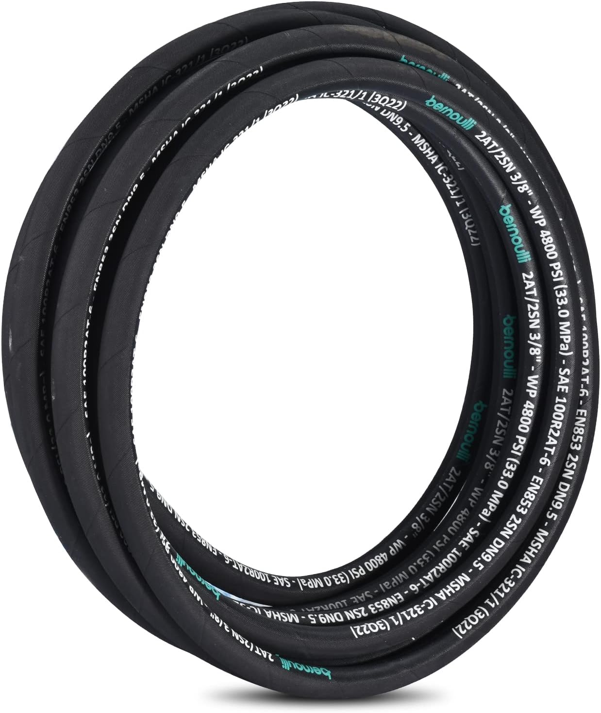 Amazon.com: Bernoulli Hydraulic Hose 100 Feet SAE 100R2AT Hydraulic ...