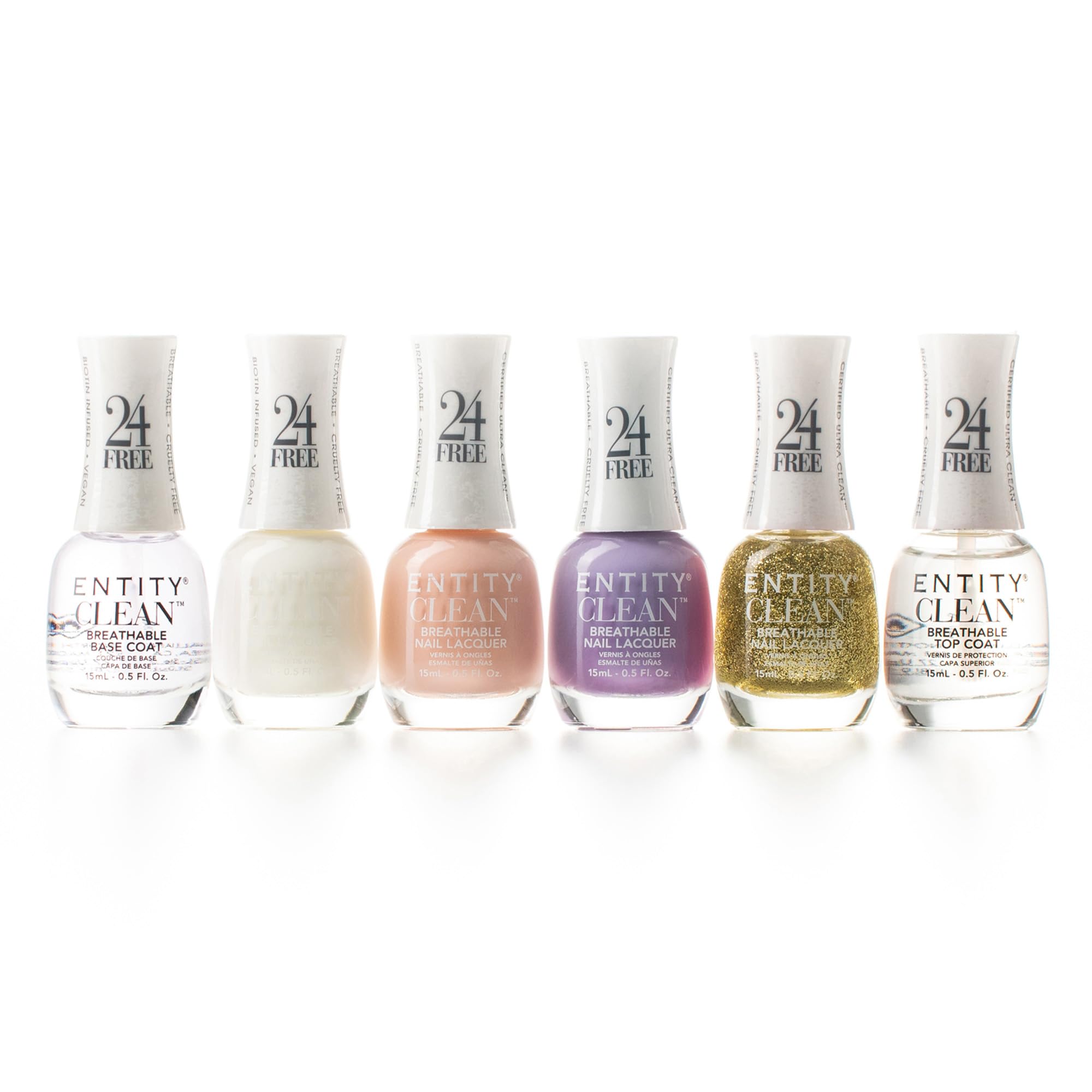 Amazon.com : Entity Clean Nail Lacquer Set, 6 Pack Nail Polish Combo ...