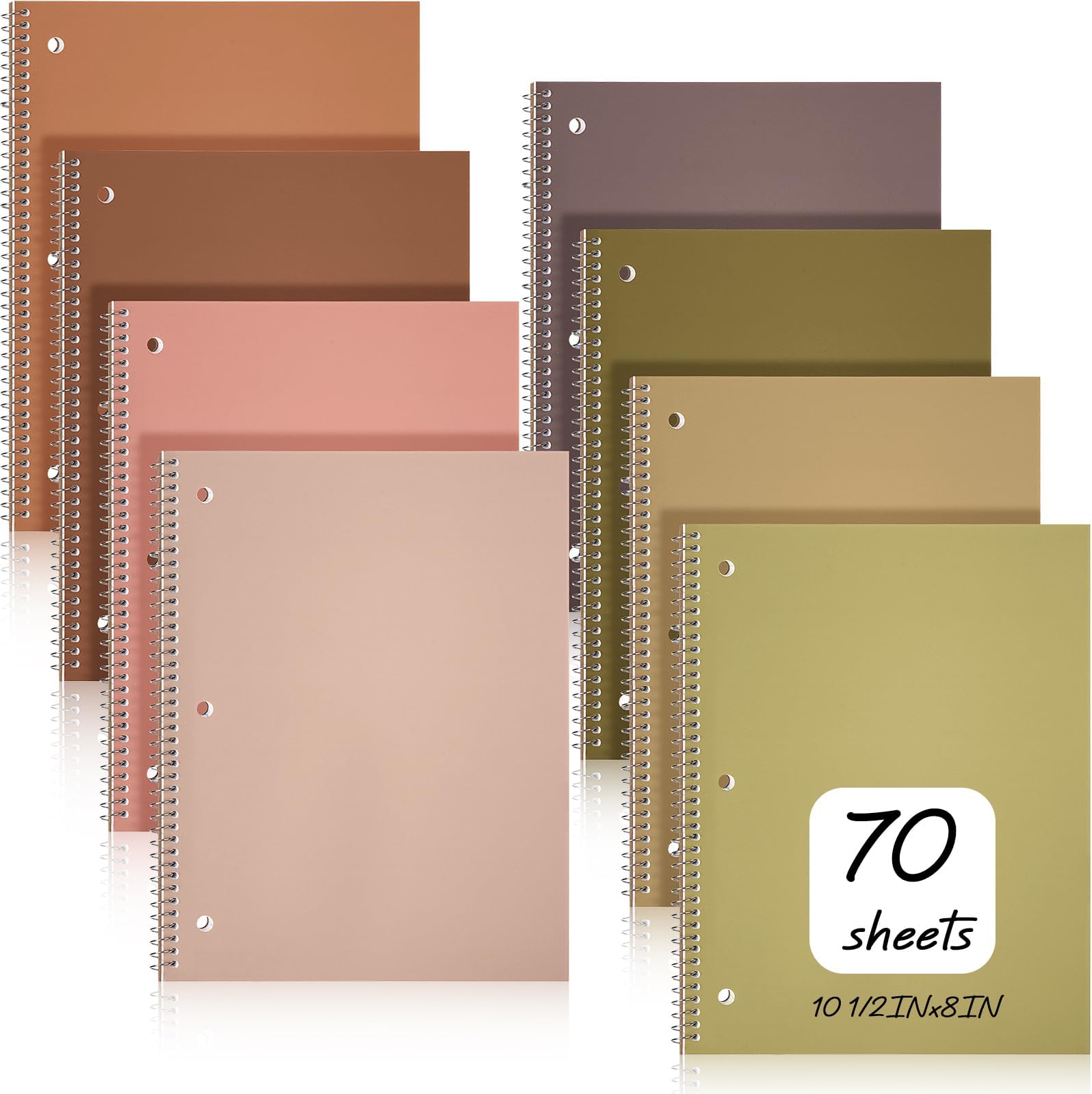 Amazon.com : Teling 1 Subject Spiral Notebook for Work College Ruled 8 ...