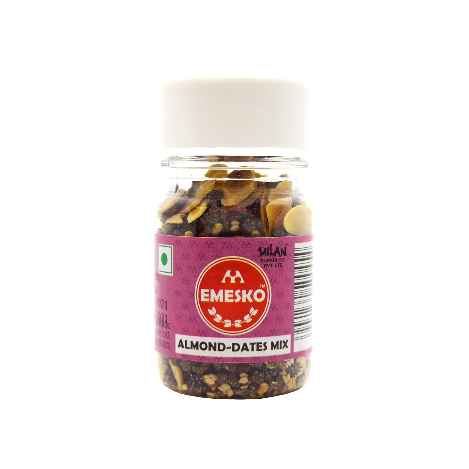Milan Emesko Almond-Dates Mix - 1 Bottle - Not Too Sweet - Not Too ...