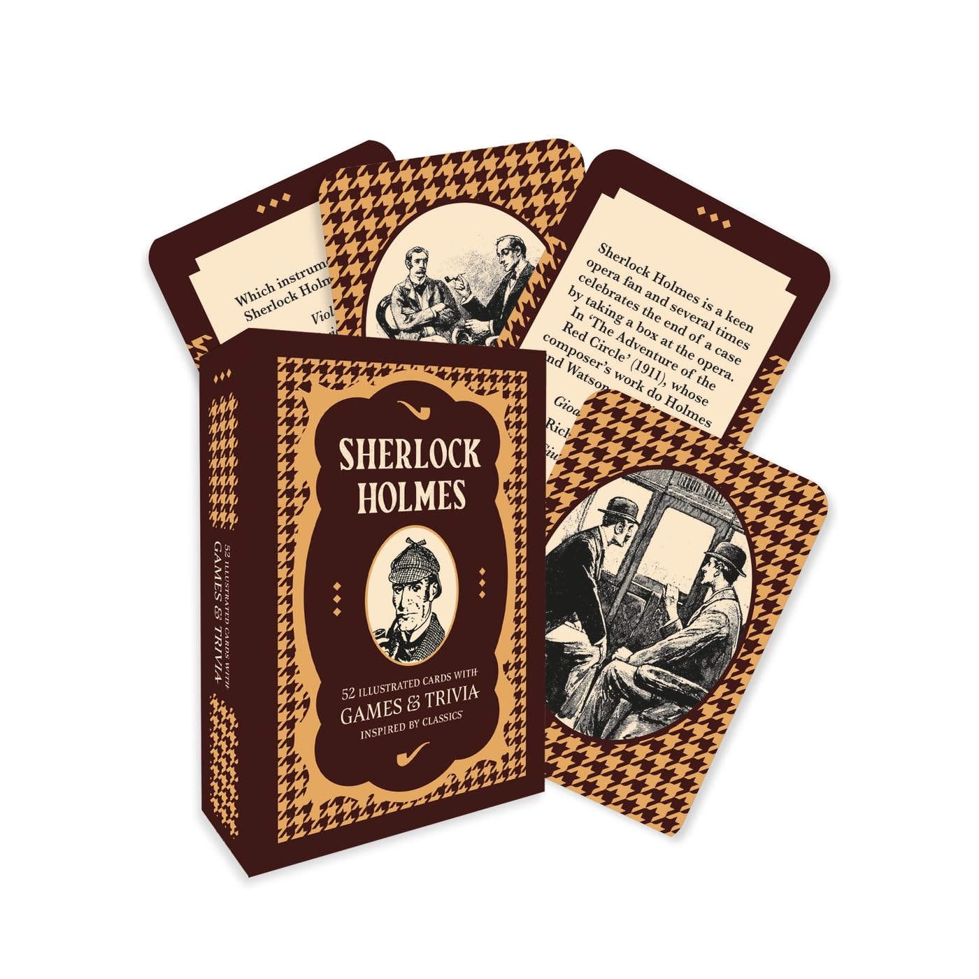 Sherlock Holmes: 52 Illustrated Cards With Games and Trivia Inspired by ...
